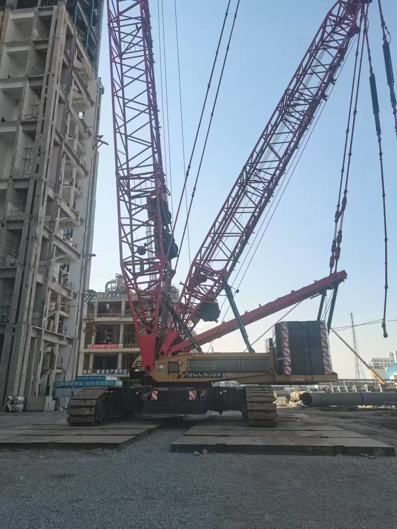 2021 Sany SCC6600TM Crawler Crane with 96m Boom Length and National V ...