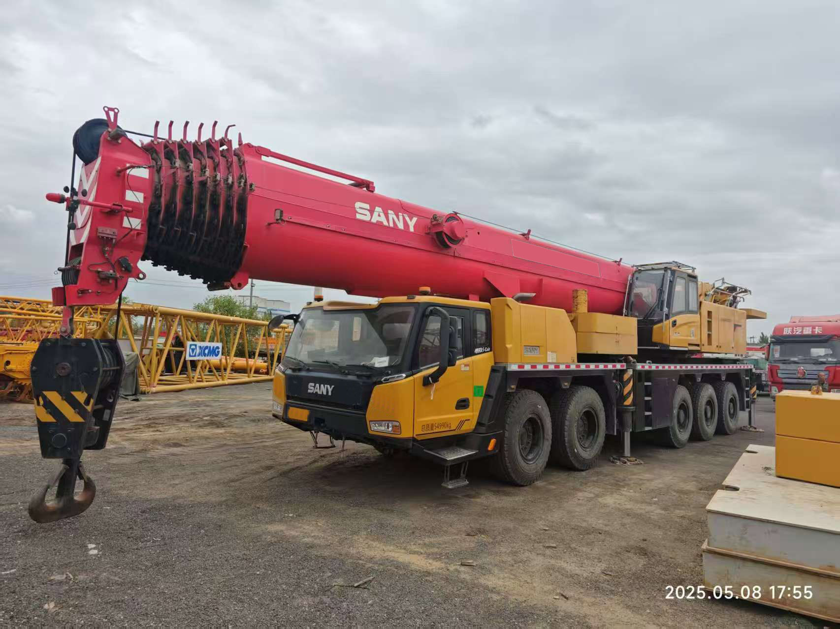2023 SANY Used Crane 160 Ton 8 Section Boom, 2 Engines, 88m Main Boom ...